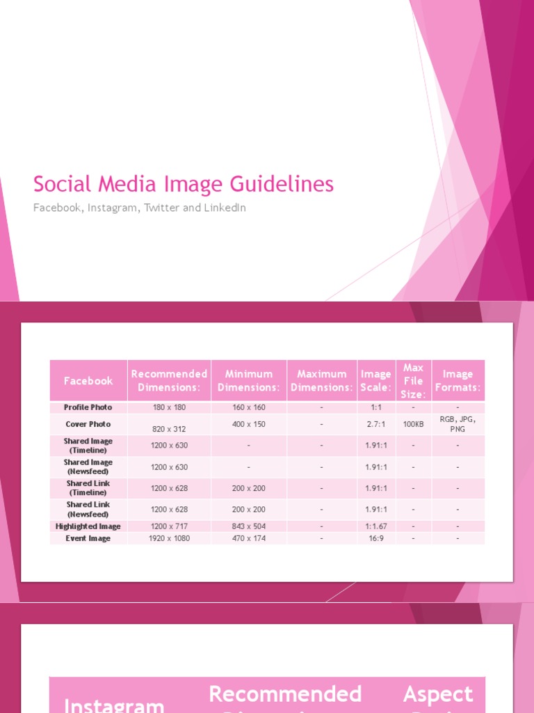 Social Media Image Guidelines | PDF | Imaging | Computer Graphics