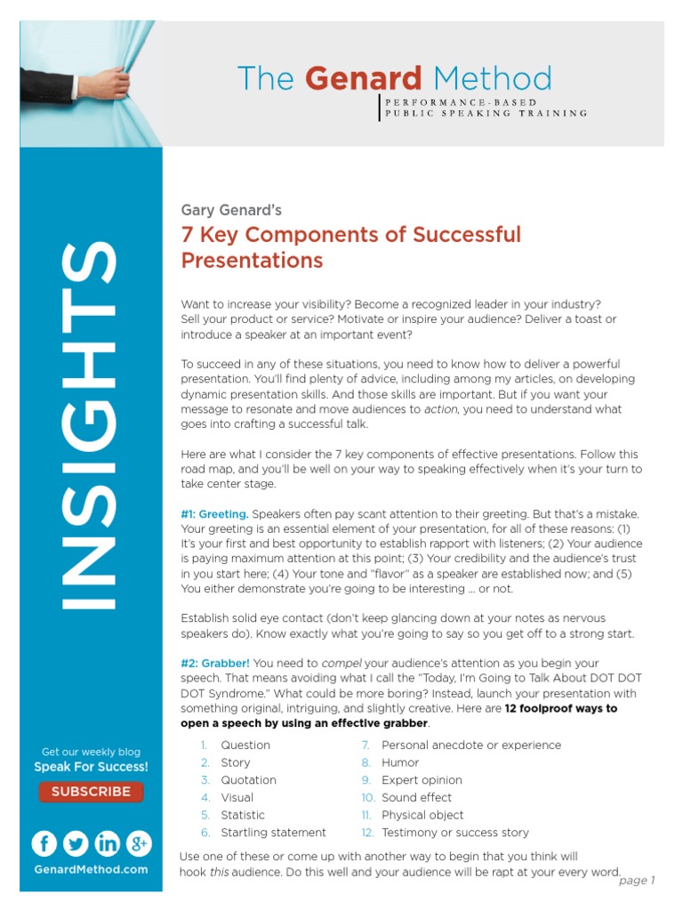 7 Key Components of Successful Present | PDF | Semiotics | Communication
