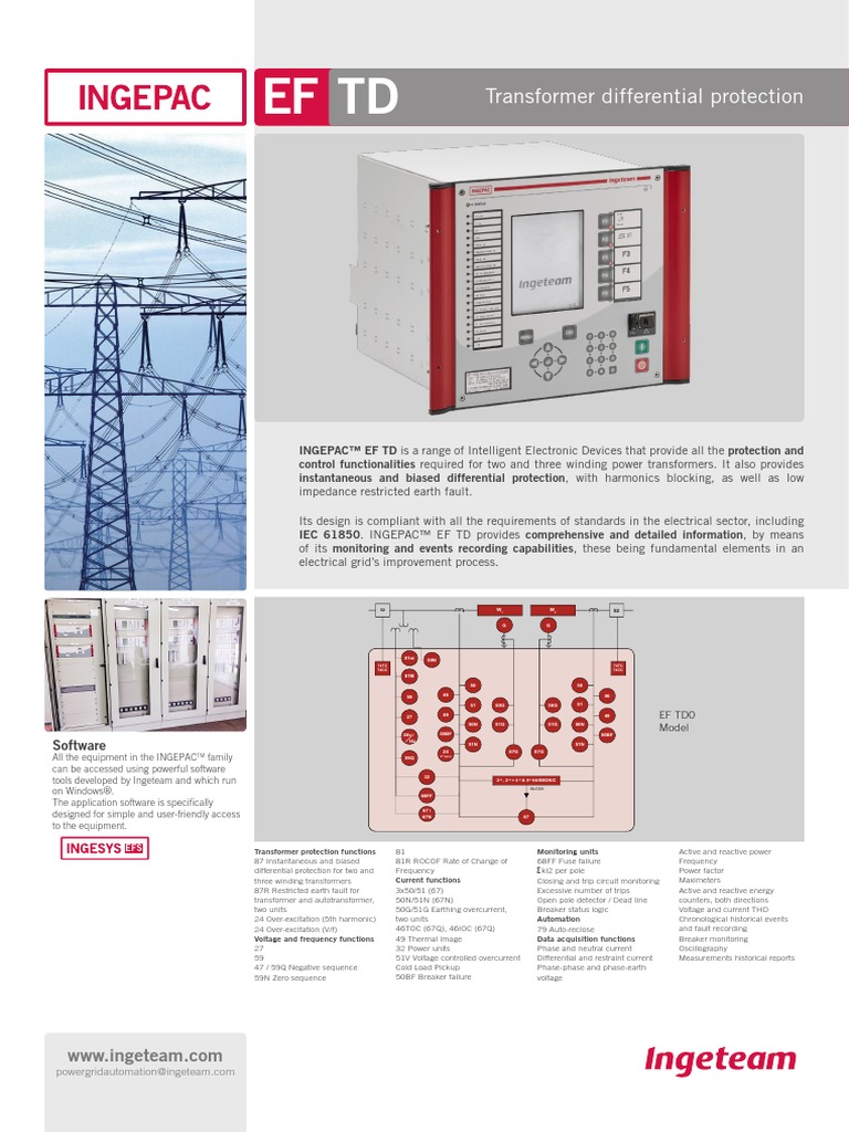 Ef TD: Transformer Differential Protection | PDF | Transformer | Voltage