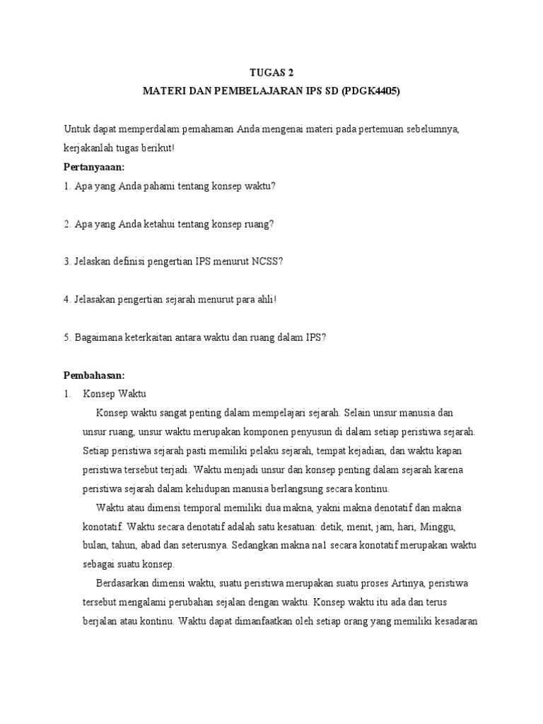Tugas Tutorial 2 IPS | PDF | Ilmu Sosial