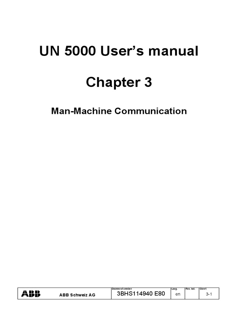 UN 5000 User's Manual: Man-Machine Communication | PDF | Menu ...