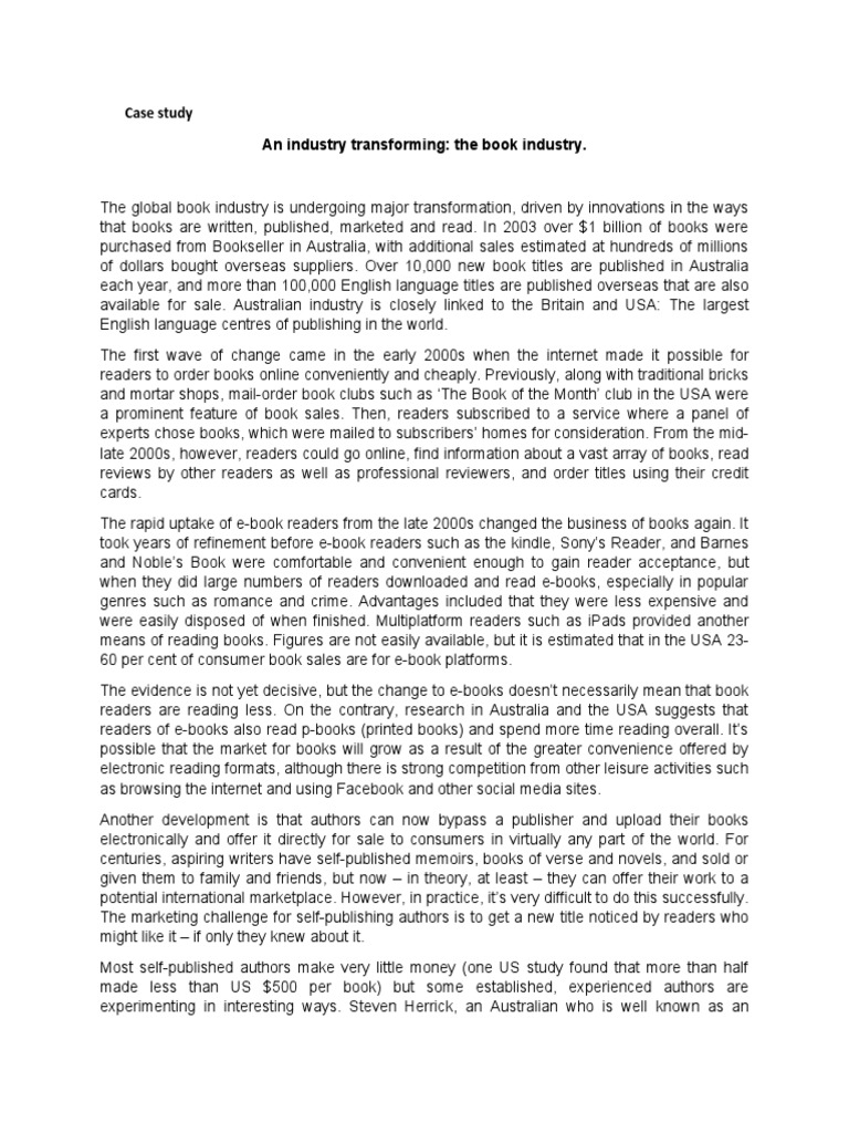 Case Study Consumer Behavior | PDF | Self Publishing | Books