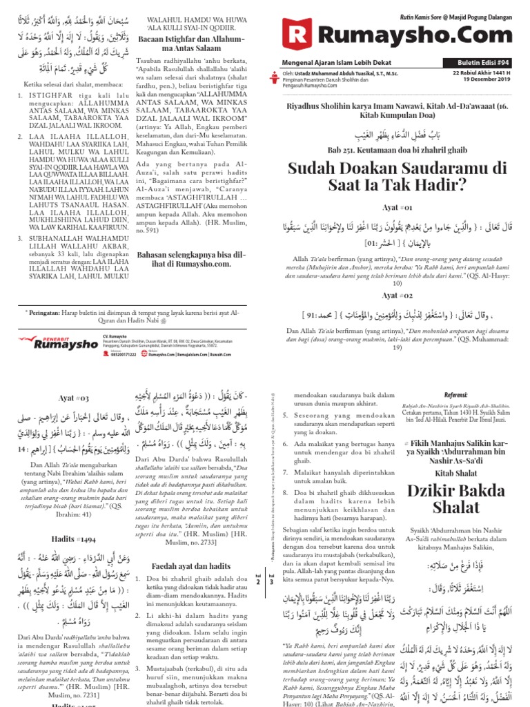 Buletin Rumaysho MPD Edisi 94 PDF | PDF