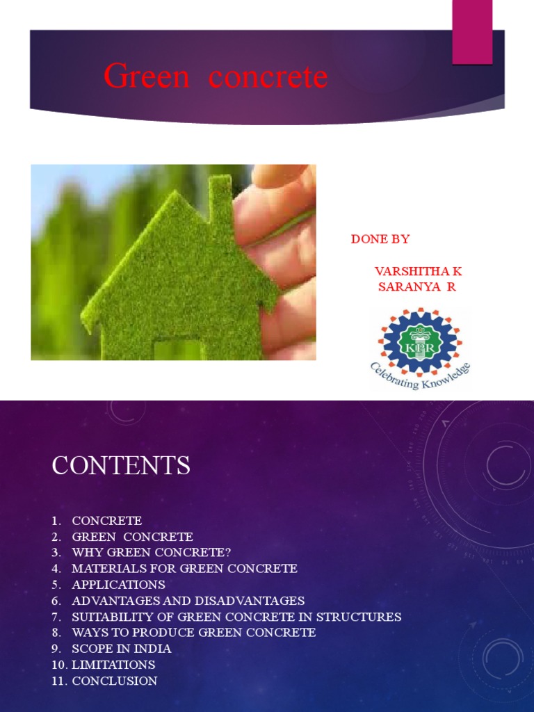 Green Cement Pdf Construction Aggregate Concrete