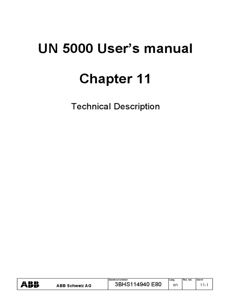 UN 5000 User's Manual: Technical Description | PDF | Input/Output ...