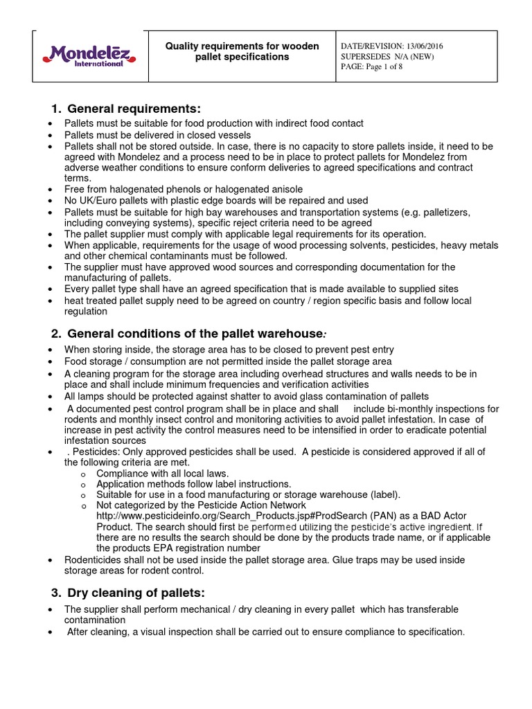 General Requirements:: Quality Requirements For Wooden Pallet ...
