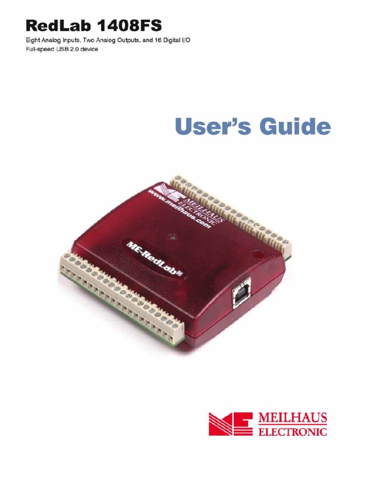 RedLab 1408FS - en | PDF | Usb | Electrical Connector