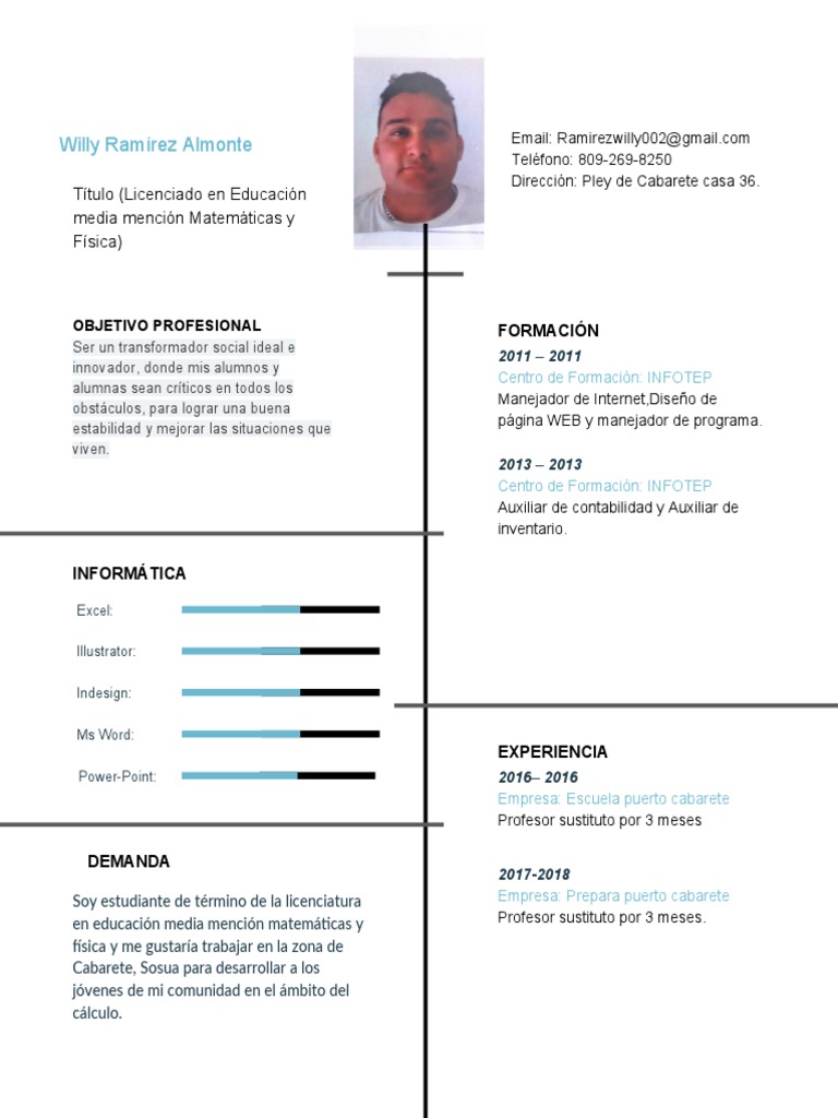 Curriculum de Willy y Anexos | PDF | Crecimiento personal y profesional | Negocios