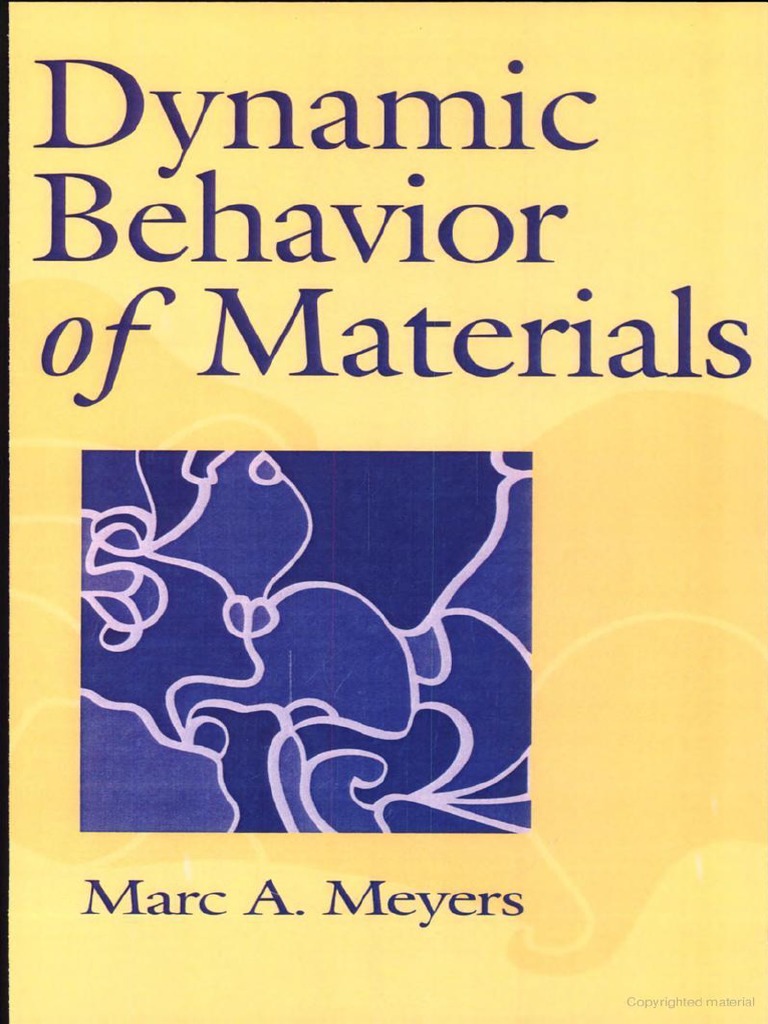 Dynamic Behavior of Materials - I - Meyers PDF | PDF | Plasticity (Physics) | Linear Elasticity