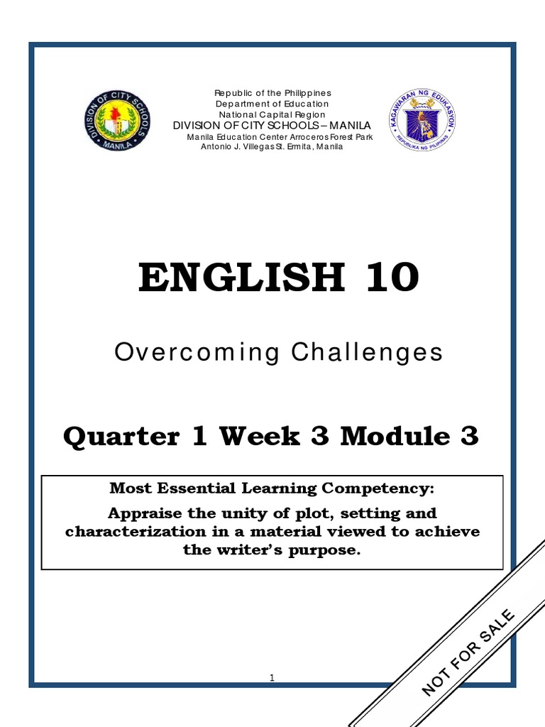 English 10: Quarter 1 Week 3 Module 3 | Download Free PDF | Plot ...