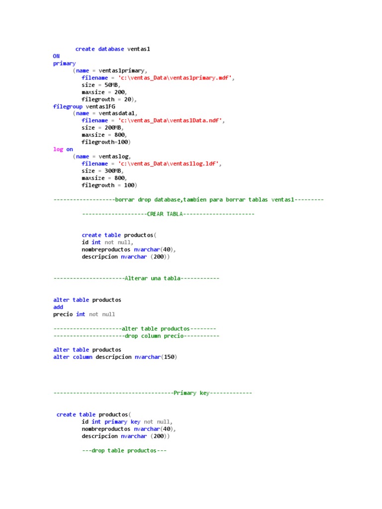 Codigos Query | PDF | Bases de datos | SQL