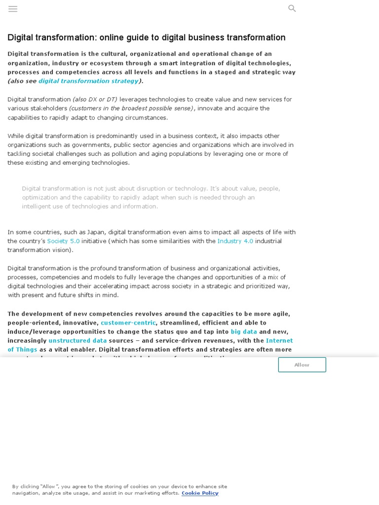 Digital Transformation - Online Guide To Digital Transformation | PDF ...