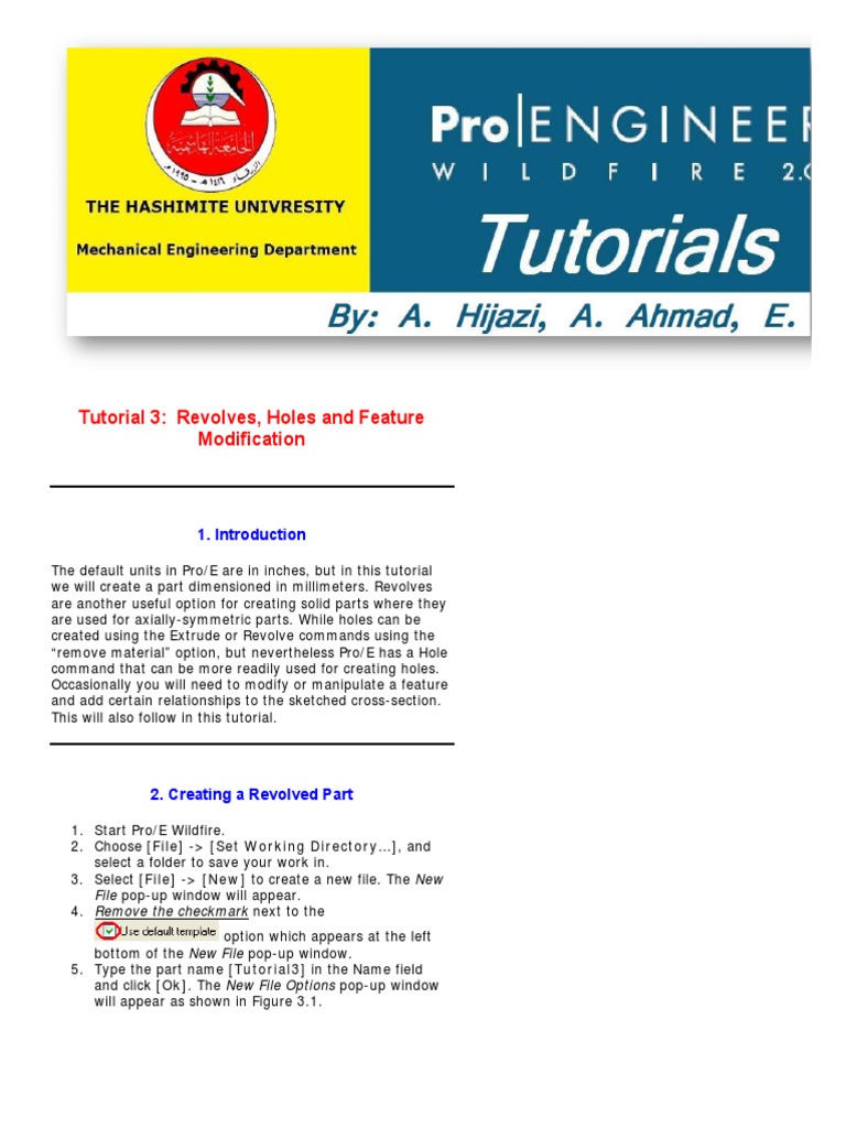 Pro Engineer Tutorial3v4 Im Pdf Button Computing Icon Computing
