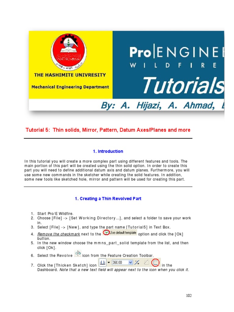Pro Engineer Tutorial5v4-Im | PDF | Button (Computing) | Icon (Computing)