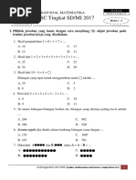 Soal Final Provinsi Kmsi Matematika Level 1 | PDF