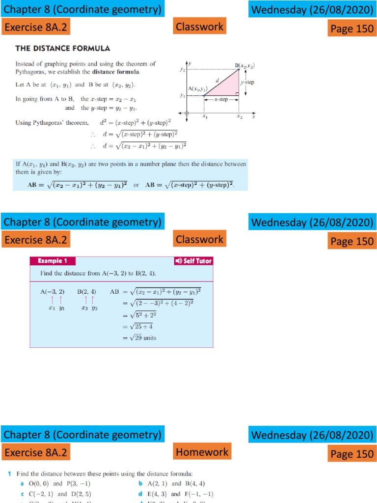 MYP4 Coordinate Goemetry (Sheet 2) | PDF | Triangle | Geometry