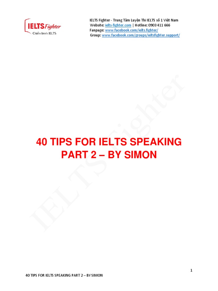 40 Tips Cho Ielts Speaking Part 2-Ielts Fighter | PDF | Christmas ...