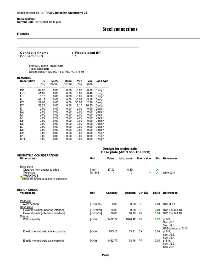 Steel Connections: Results | PDF | Chemical Product Engineering ...