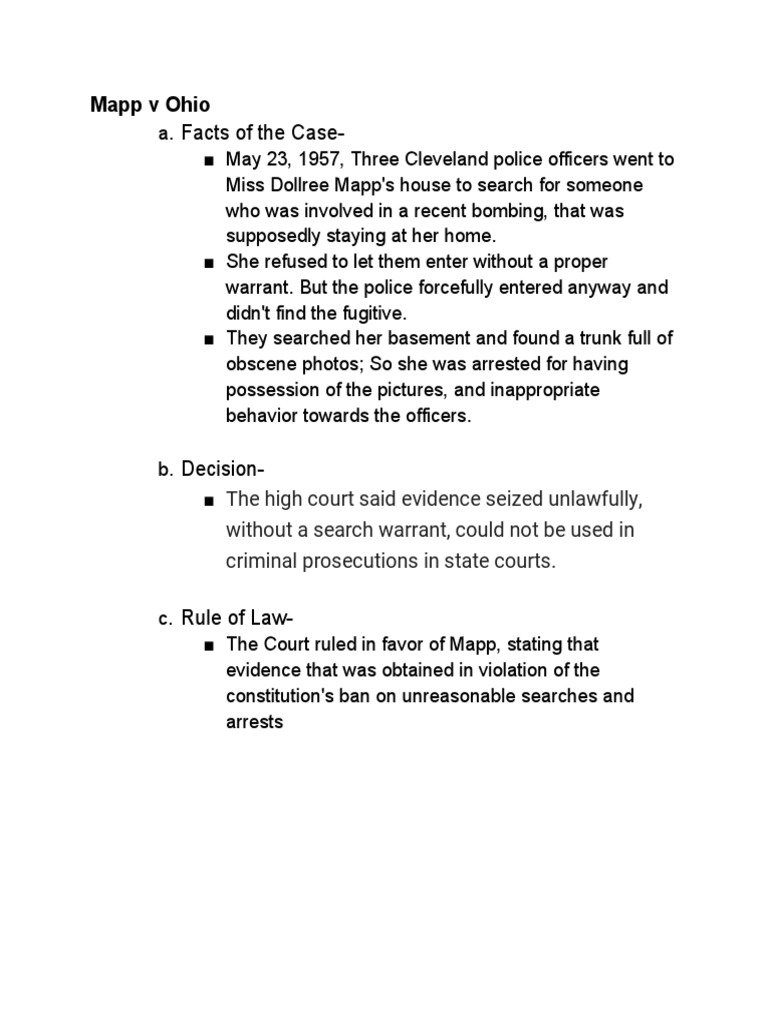 Mapp V Ohio | PDF