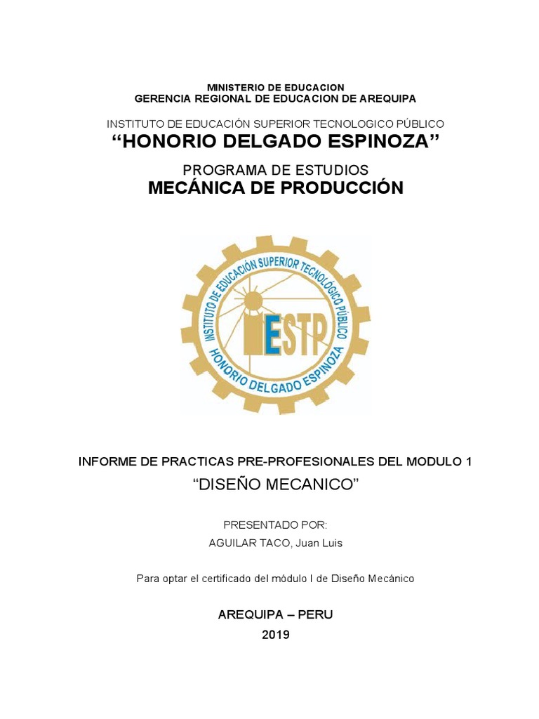 Portada de Informe de Practicas Pre-Pro | PDF