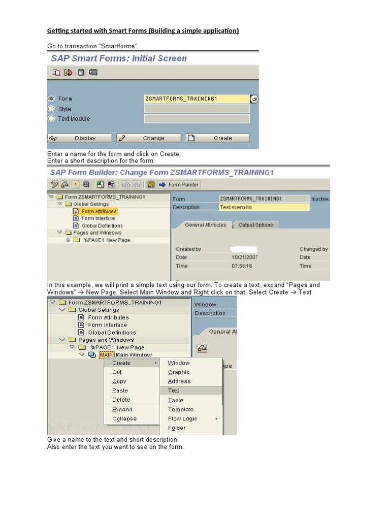 Getting Started With Smart Forms Pdf Parameter Computer Programming Subroutine