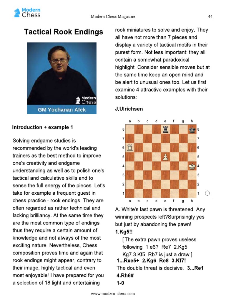 Tactical Rook Endings | PDF