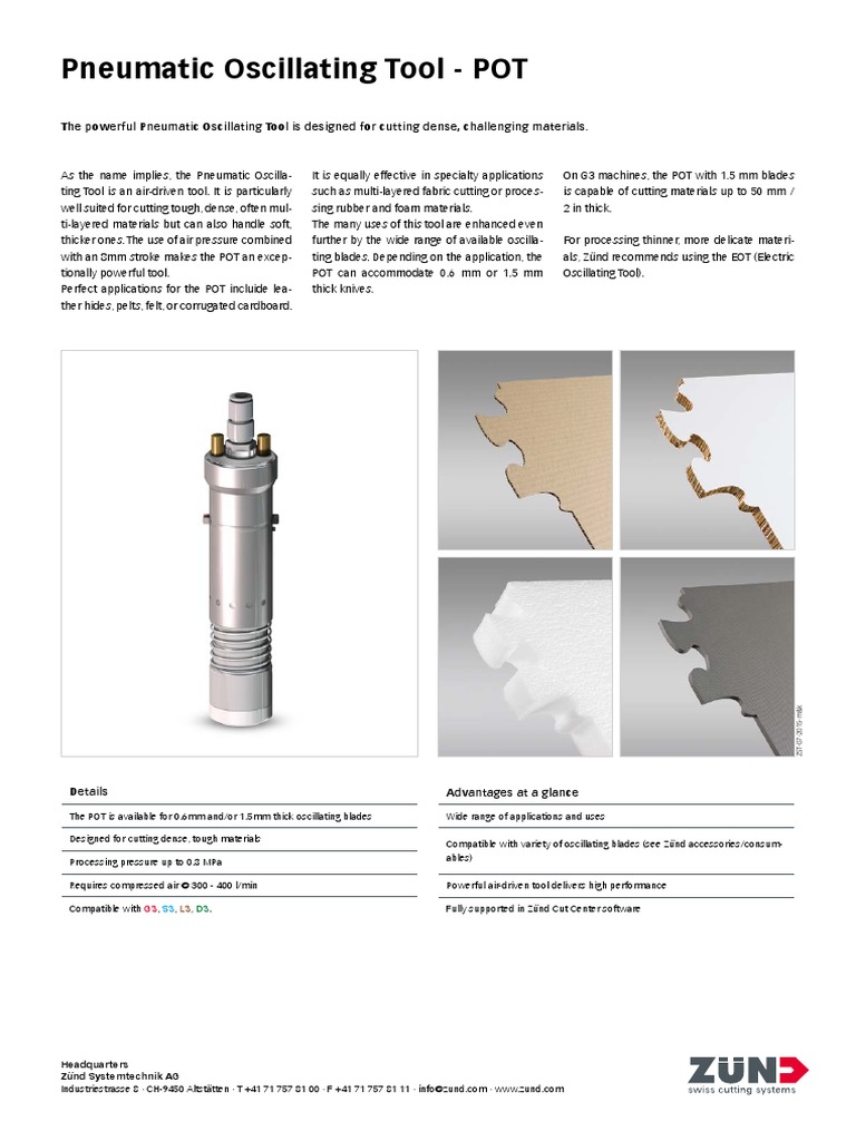 Pneumatic Oscillating Tool Overview | PDF | Technology & Engineering