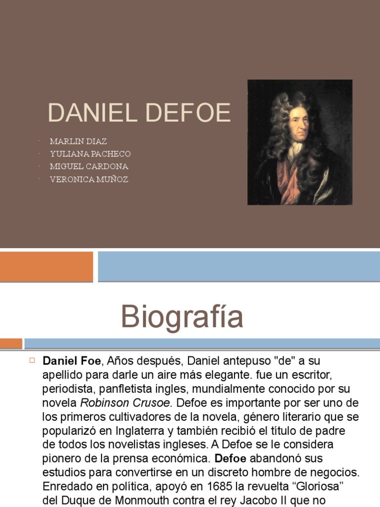 Daniel Defoe | PDF | Daniel Defoe | Robinson Crusoe