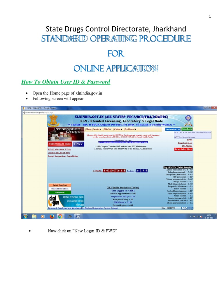 GuidelinesJH For Drug License | PDF | File Transfer Protocol | Computing