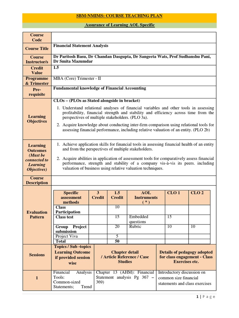 Financial Statement Analysis | PDF | Valuation (Finance) | Investing