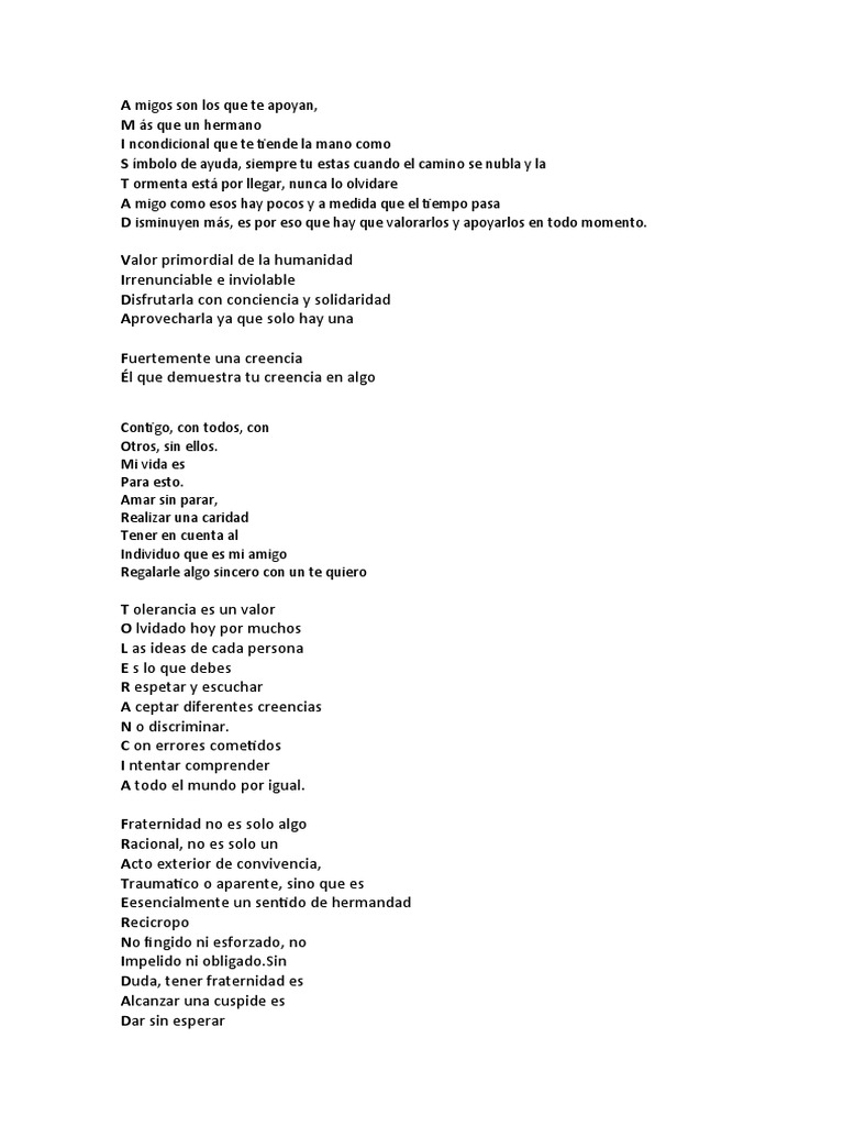 Etica Acrostico | PDF | Relaciones personales, crianza y desarrollo ...