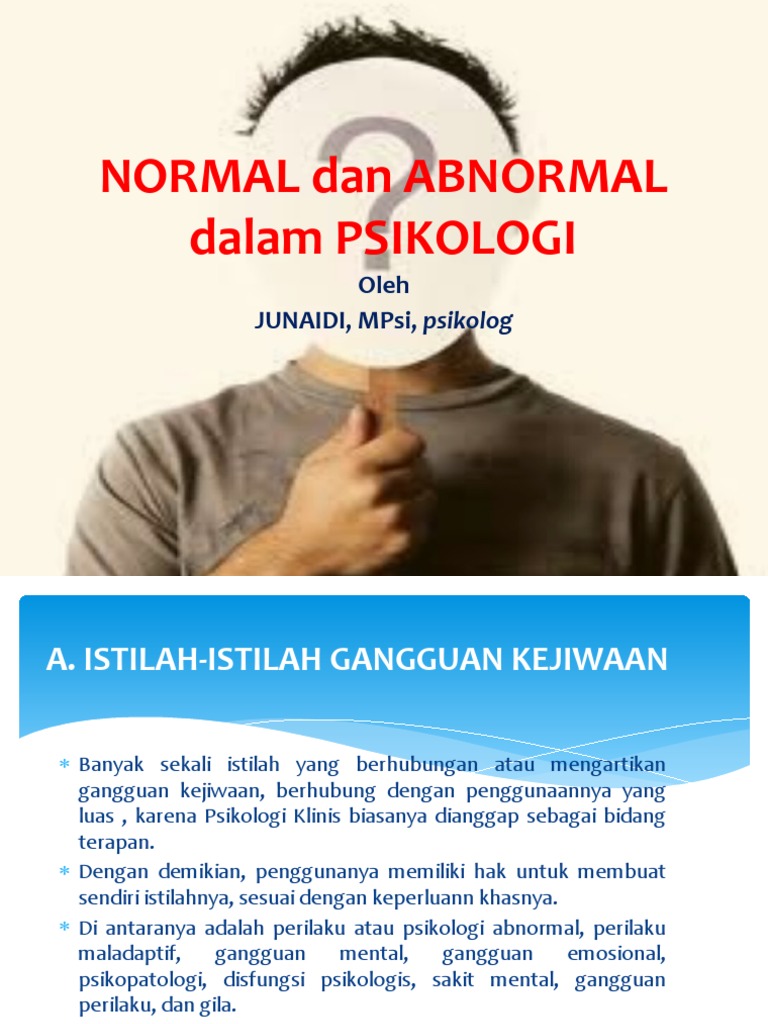 13 14 & 15. NORMAL Dan ABNORMAL Dalam PSIKOLOGI | PDF | Pengembangan ...