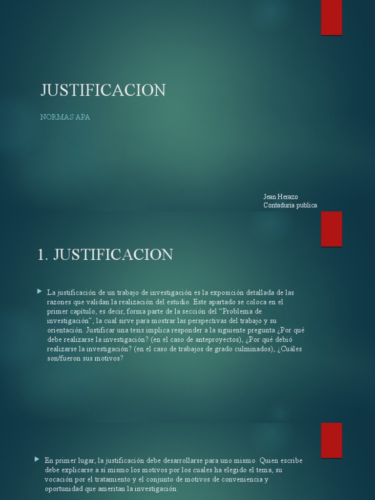 Justificacion - Normas Apa | PDF | Teoría de la justificación ...