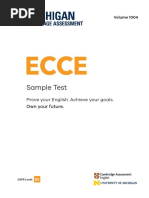 Ecce Sample Test With Model Answers | PDF | Teachers