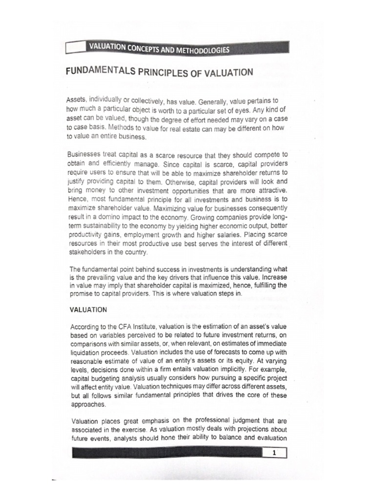 Principles of Valuation | PDF