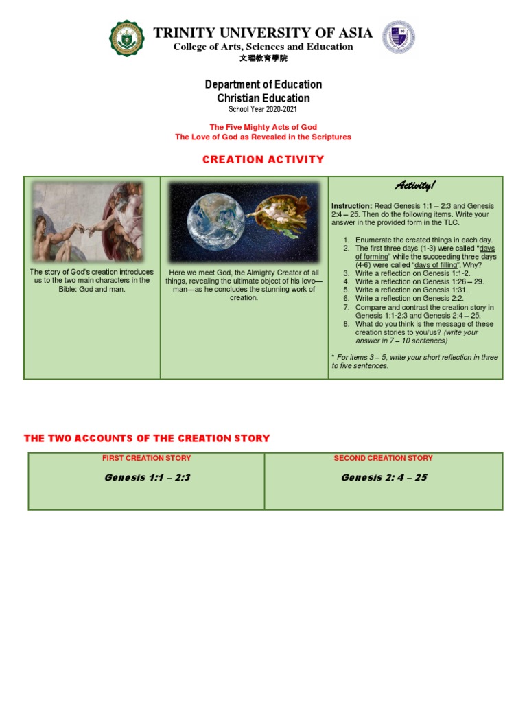 Trinity University of Asia: Department of Education Christian Education ...