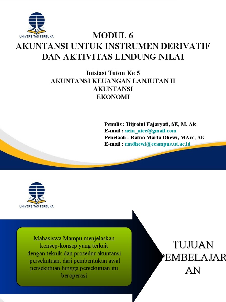 Modul 6 Akuntansi Untuk Instrumen Derivatif Dan Aktivitas Lindung Nilai ...