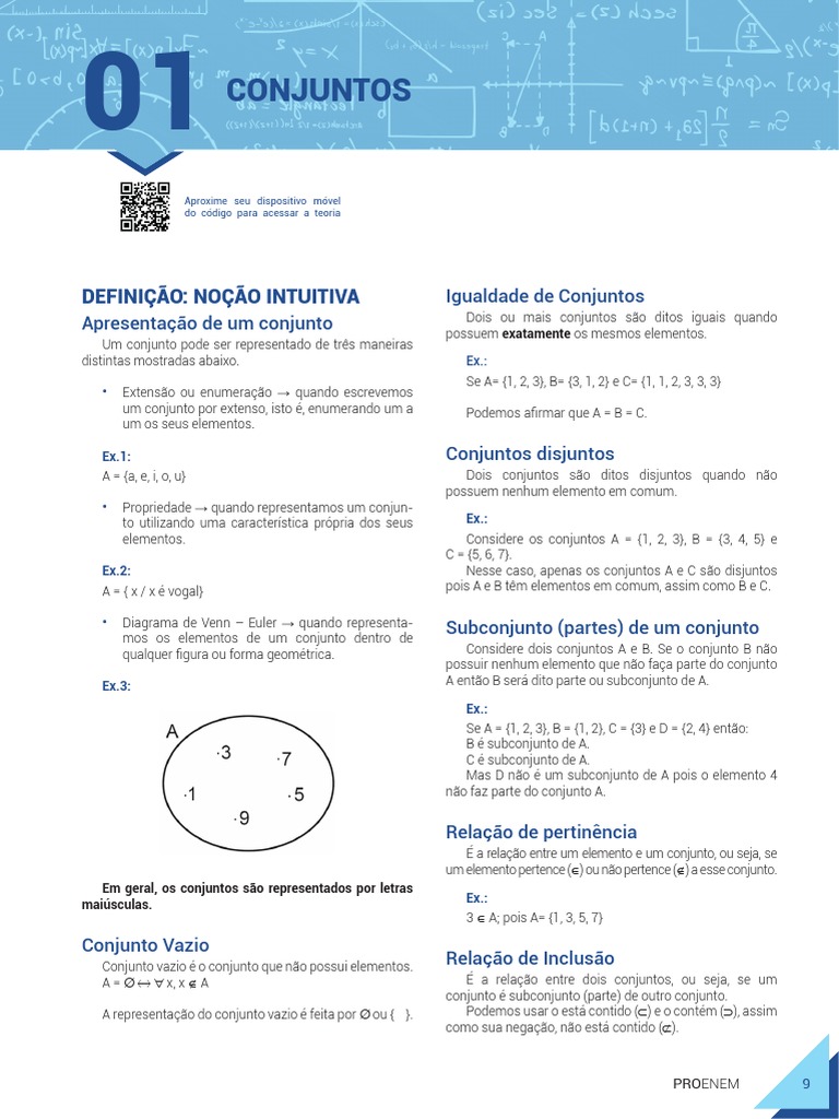 001-Matemática-1 - Conjuntos | PDF | Conjunto vazio (Matemática ...