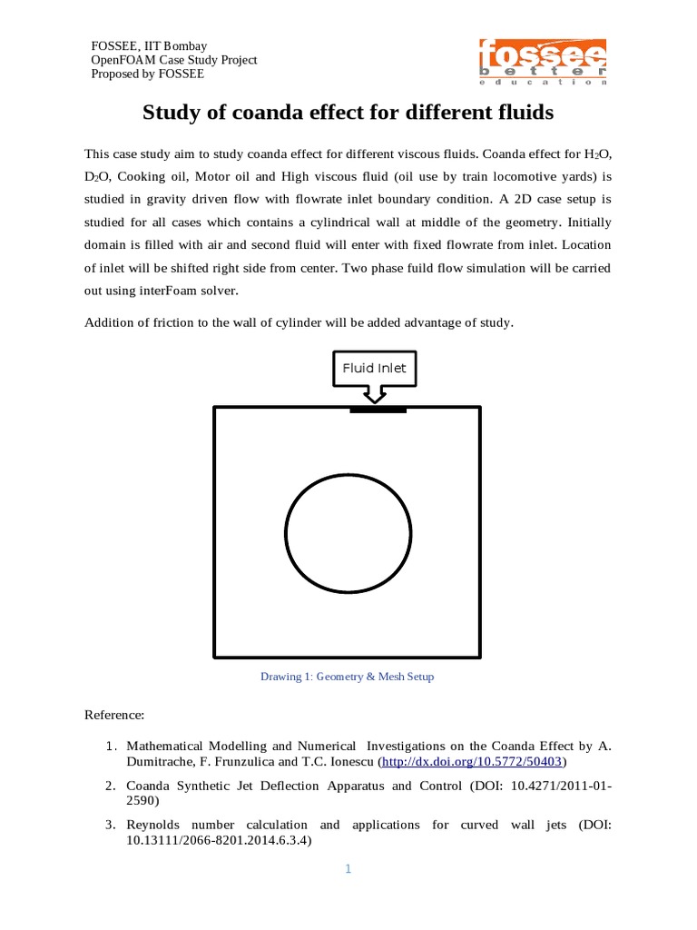 Study of Coanda Effect For Different Fluids: Fossee, Iit Bombay ...