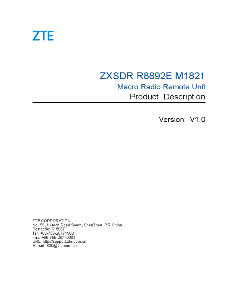 SJ-20151016105557-001-ZXSDR R8892E (V1.0) Product Description - 659726 ...