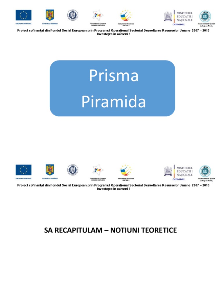 Lectia 10 Prisma, Piramida | PDF