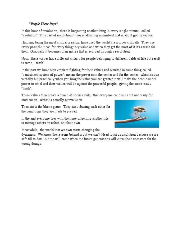 People These Days | PDF | Social Science