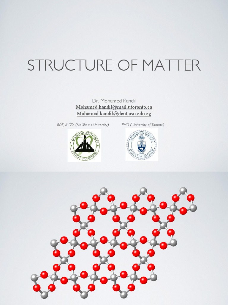 Structure of Matter | PDF | Crystal Structure | Chemical Bond