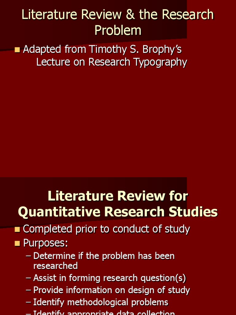 Literature Review & Statement of The Problem PDF | PDF | Hypothesis ...