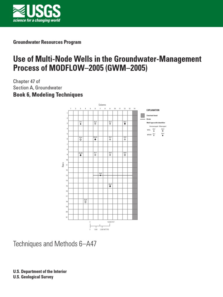 Use of Multi-Node Wells in The Groundwater-Management Process of MODFLOW-2005 (GWM-2005) | PDF ...