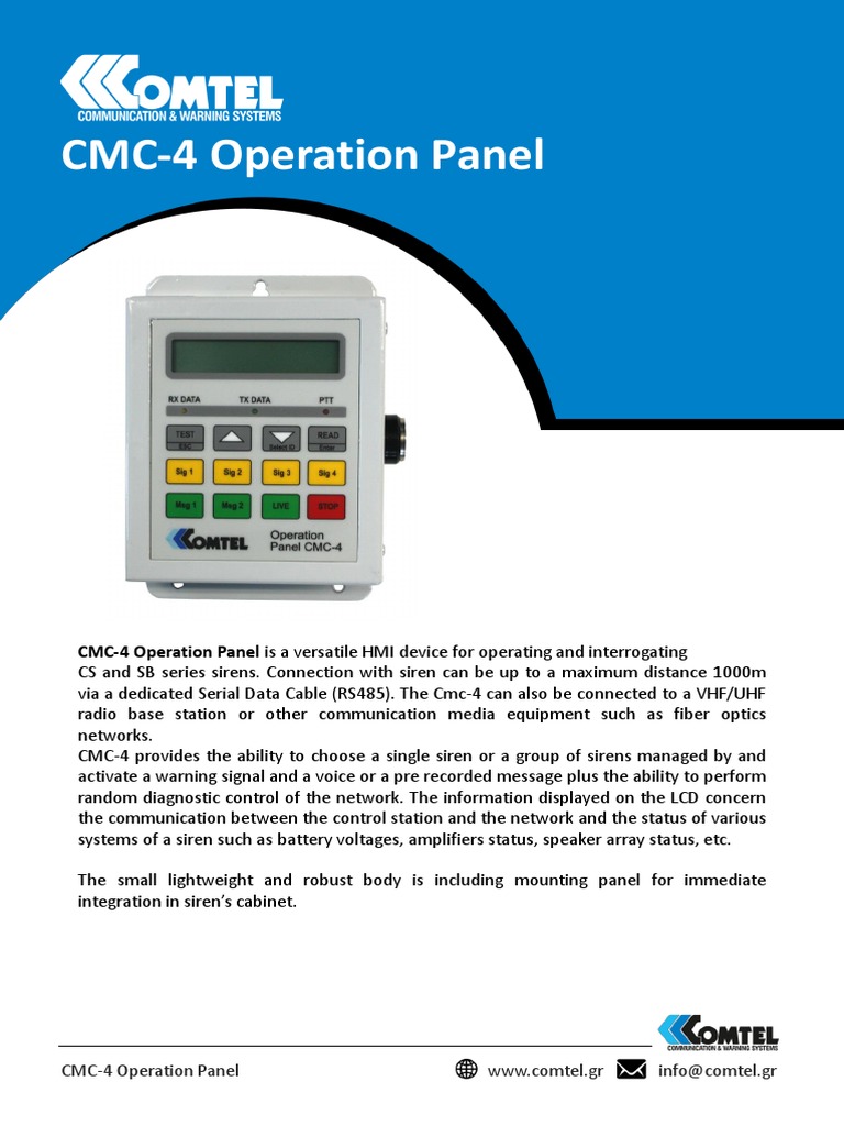 CMC-4 Operation Panel: CMC-4 Operation Panel Is A Versatile HMI Device ...