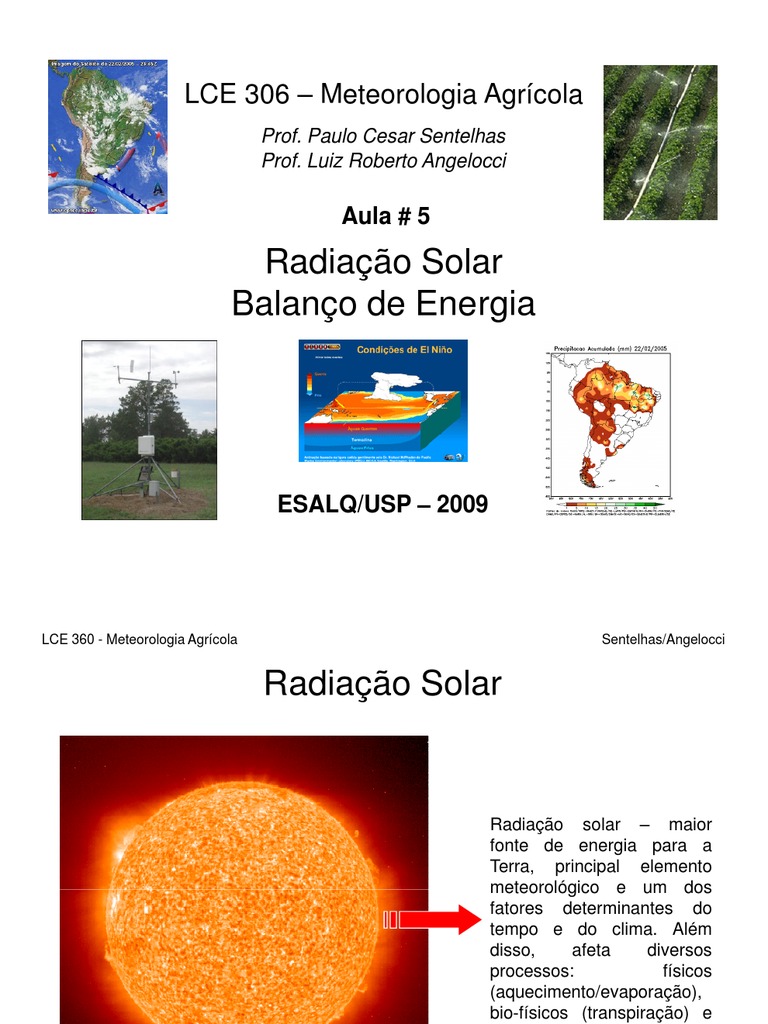 Radiação Solar: Leis e Conceitos Fundamentais | PDF | Luz solar | Terra