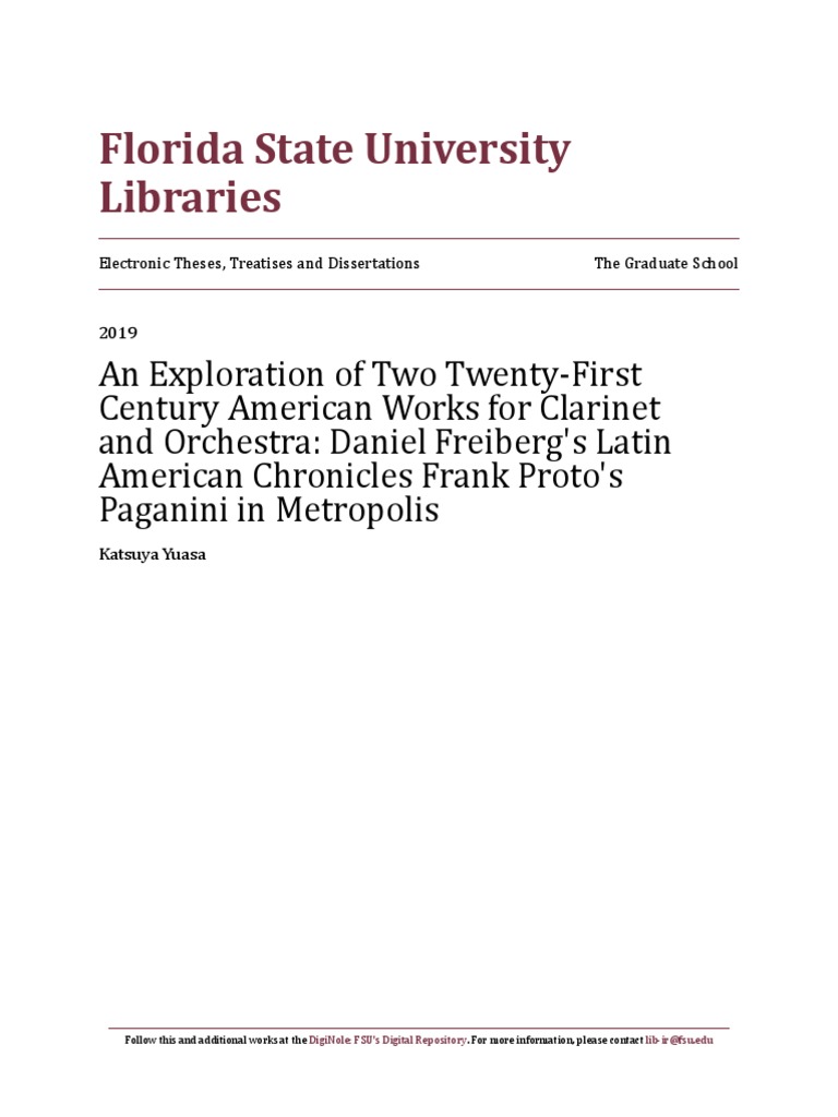 Florida State University Libraries | PDF | Jazz | Double Bass