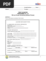 Barangay Official Information Sheet Form | PDF | Business