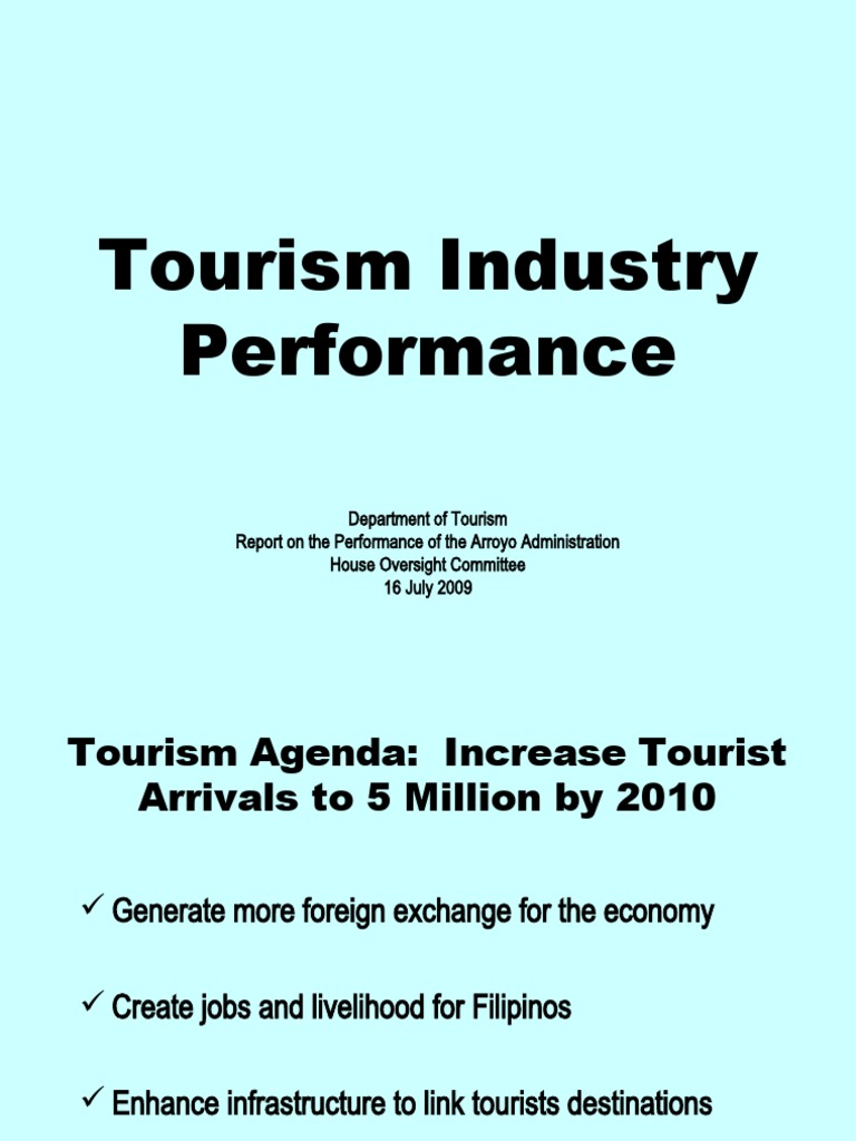 Tourism Performance 2 | PDF | Tourism | Philippines